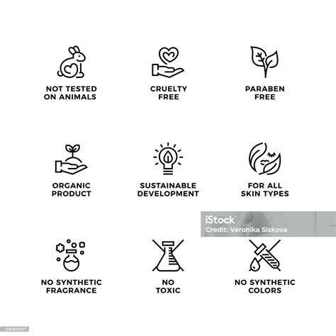 자연 및 유기 화장품을위한 디자인 요소 로고 디자인 템플릿 아이콘 및 배지의 벡터 세트 아이콘에 대한 스톡 벡터 아트 및 기타 이미지 Istock