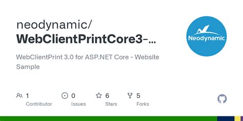 GitHub Neodynamic WebClientPrintCore Sample WebClientPrint For ASP NET Core Website Sample