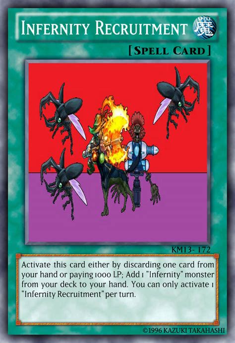 ygo custom card infernity recruitment by kurimaster13 on deviantart