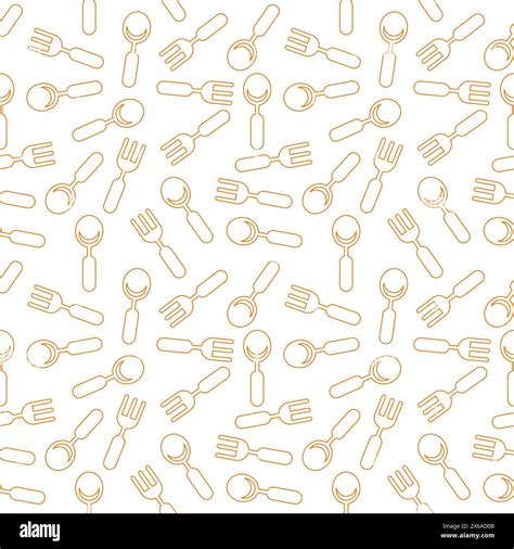 Spoon And Fork Pattern Background Design Seamless Pattern Food Vector Stock Vector Image And Art