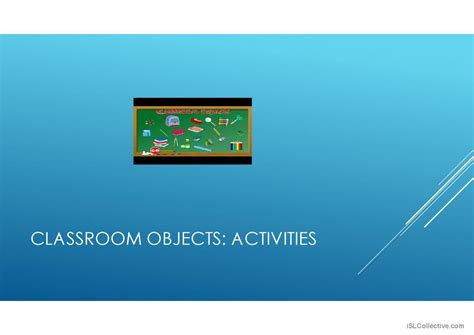Classroom Objects Pictionary Pictur English Esl Powerpoints