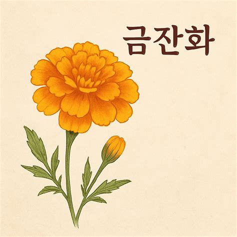 금잔화 이별을 위로하는 꽃