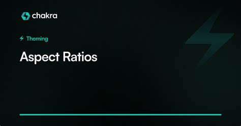 Aspect Ratios Chakra Ui