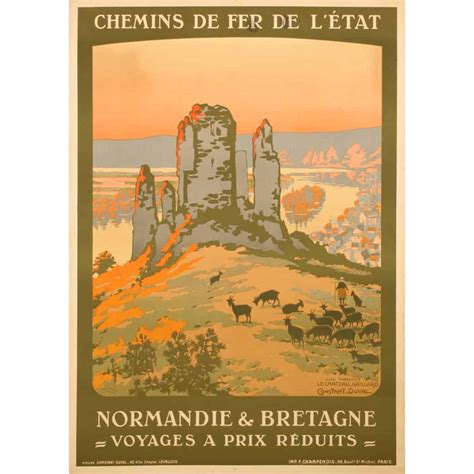 Original Tourism Poster Constant Duval Railways Transport Travel