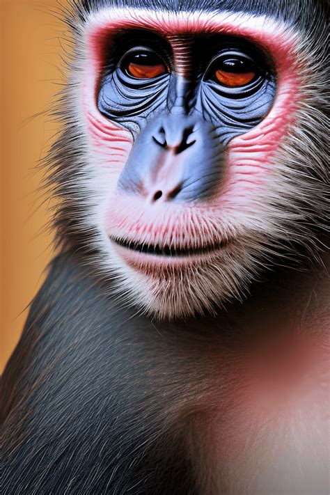 Probiscus Monkey Photograph Hyperrealistisch Met Ingewikkelde Details