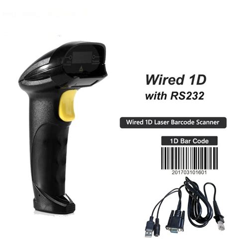 무선바코드스캐너 바코드리더기 Usb 또는 Rs232 케이블 레이저 바코드 스캐너 휴대용 유선 1d 스캐닝 건 티몬