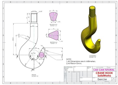 Crane Hook Design In Solidworks