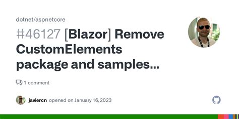 Blazor Remove CustomElements Package And Samples From Asplabs Issue