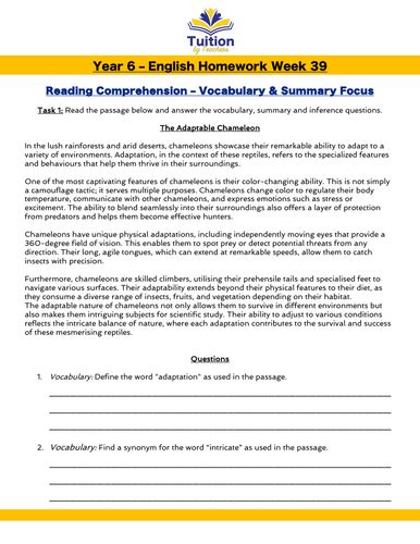 39 Year 6 Reading Comprehension And Punctuating Dialogue Teaching Resources