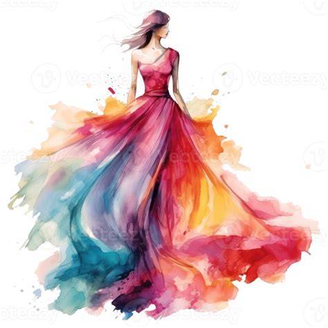 Watercolor Fashion Illustration Isolated 27032749 Png