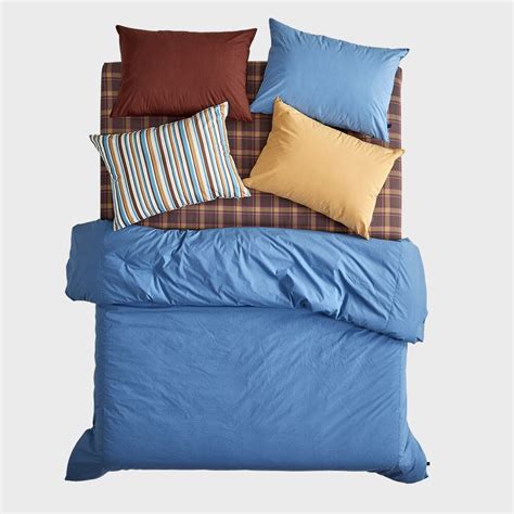 핀카 29cm 단독 빈티지 블루and멀티 레이어드 코튼 이불커버세트 Ssq 위시버킷