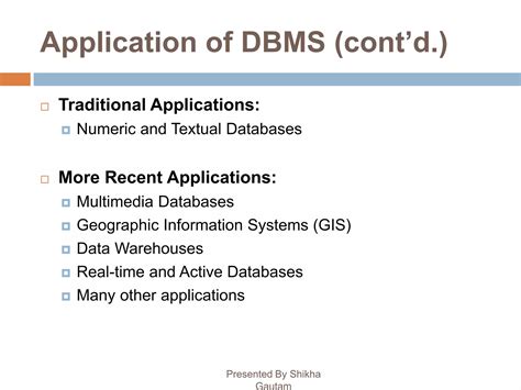 Dbms Introduction And Basics Pptx Databases Computer Software And Applications