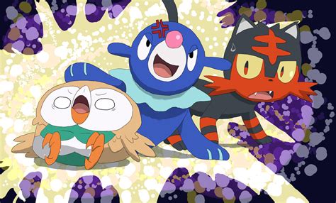 Alola Starter Fan Art By Yongma Lee By Saiboro2 On Deviantart