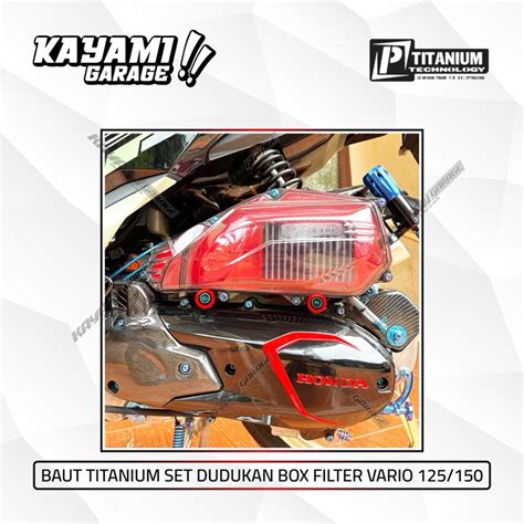 Jual Baut Titanium Set Dudukan Box Filter Vario 125150 Shopee Indonesia