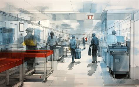 Premium Photo Passengers And Airport Security Generative Ai