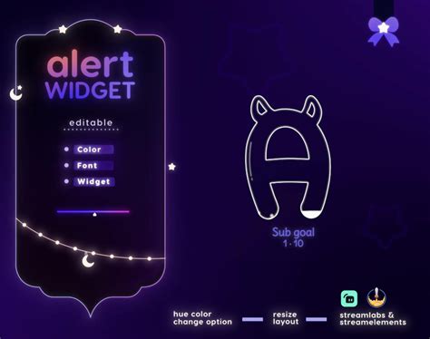 Stream Widget Cute Letter A Goal Widget Devil Goal Widget For Twitch Streamers Streamelements