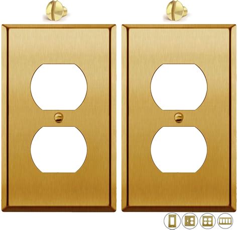 Rio Salto Brass Brushed Brass Gold Metal Outlet Cover Or Light Switch
