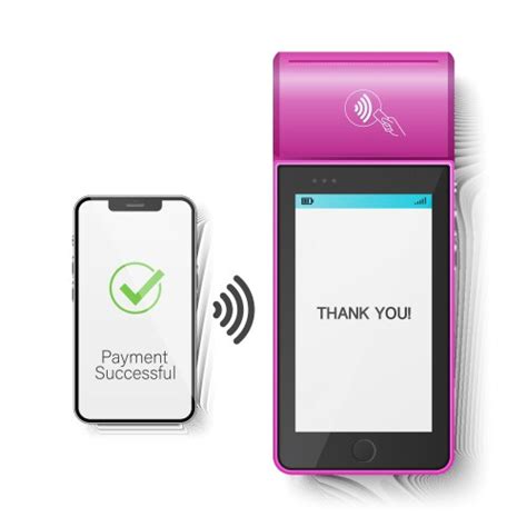 3d Realistic Yellow Nfc Payment Terminal Vector Image