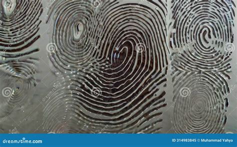 Fingerprints Left On The Glass Surface Stock Illustration
