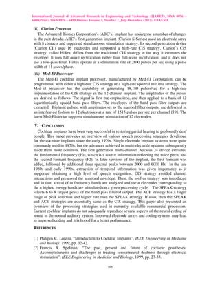 Speech Processing Strategies For Cochlear Prostheses PDF