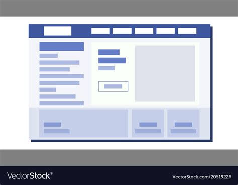 Website Flat Design Ui Window Sample Web Vector Image