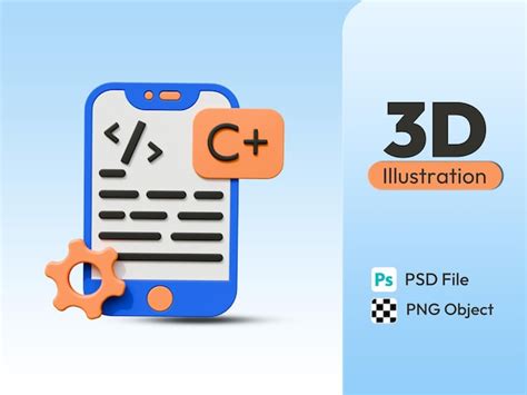 Premium Psd Psd 3d Rendering Programming Algorithm 3d Icon Isolated Illustration