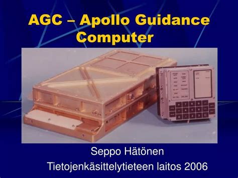 Ppt Agc Apollo Guidance Computer Powerpoint Presentation Free
