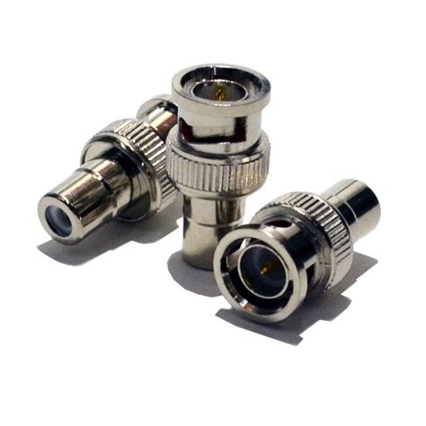 10 Pack Bnc Male To Rca Female Connector Adapter Coaxial Cctv