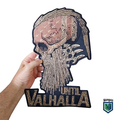 Valhalla Viking Large Back Patch For Custom Biker Vest · Makemypatch