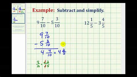 Subtracting Mixed Numbers With Unlike Denominators Worksheet