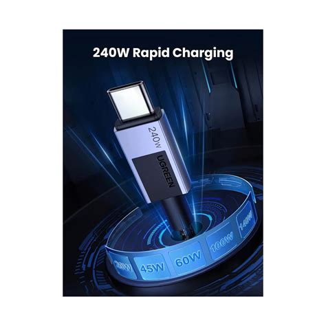 Kabel Ugreen Usb C M Na Usb C M Power Delivery 240w Sivi 2m