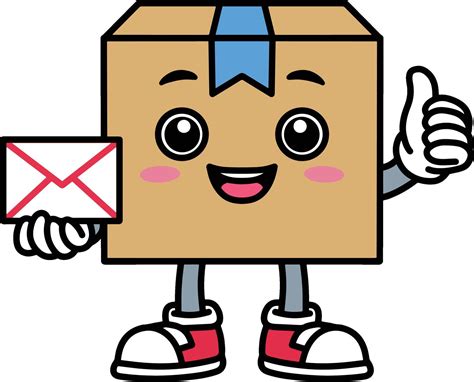Cute Package Box Mascot Illustration 48387037 Vector Art At Vecteezy