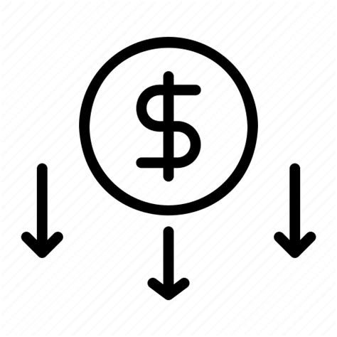 Deflation Recession Business Finance Crisis Decrease Dollar Icon Download On Iconfinder
