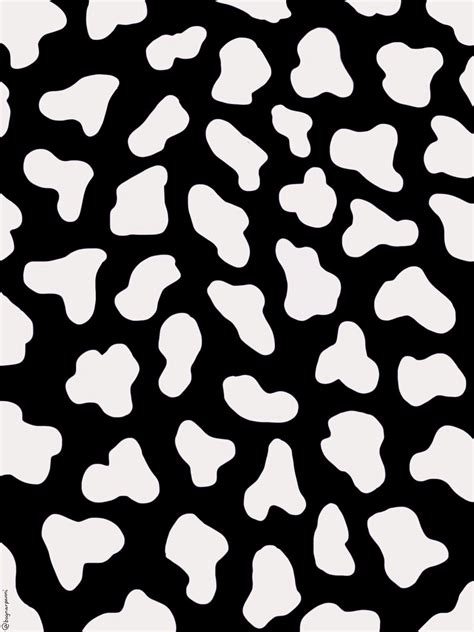 Black And White Cow Print Wallpaper