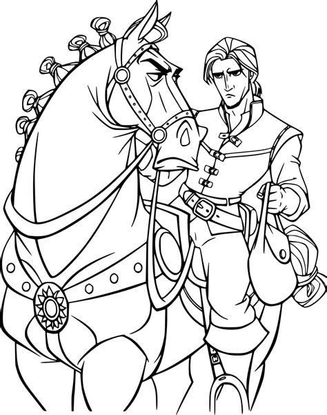 Disney Tangled Maximus Coloring Pages Sketch Coloring Page