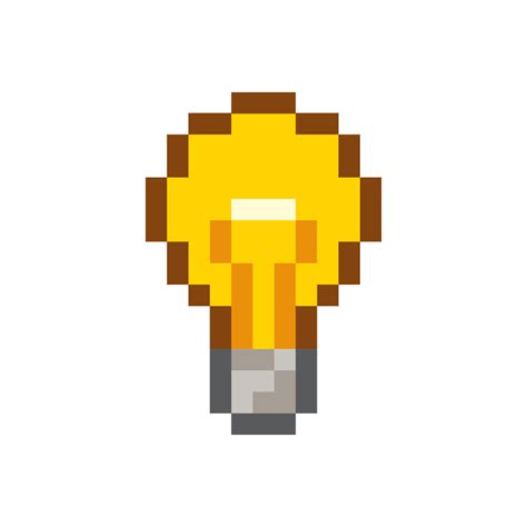 Light Bulbs Pixel Art Vector 17133650 Vector Art At Vecteezy