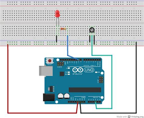Maker Space Arduino Lab 3 使用可變電阻調整led亮度