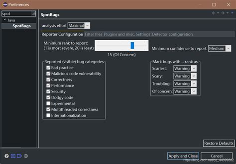 每天一个脱发小技巧 Eclipse环境下spotbugs的安装配置和详细使用方法eclipsspotbugs Csdn博客