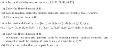 solved let r be the divisibility relation on