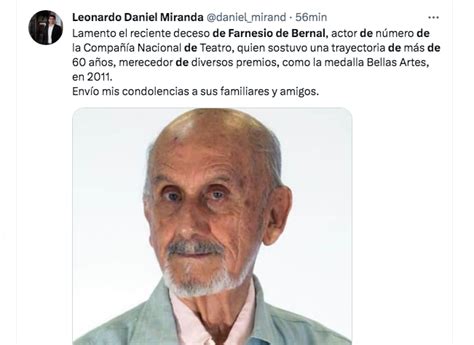 Murió El Actor Farnesio De Bernal A Los 96 Años Infobae