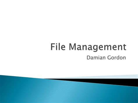 Operating Systems File Management Pptx