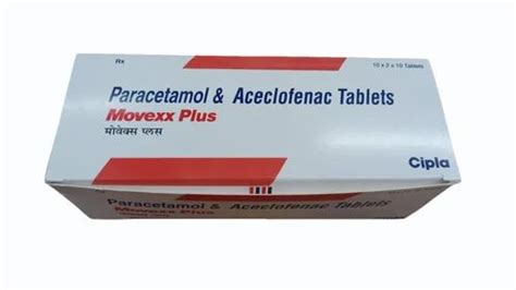 Cipla Movexx Plus Paracetamol Aceclofenac Tablet At ₹ 199box Zerodol