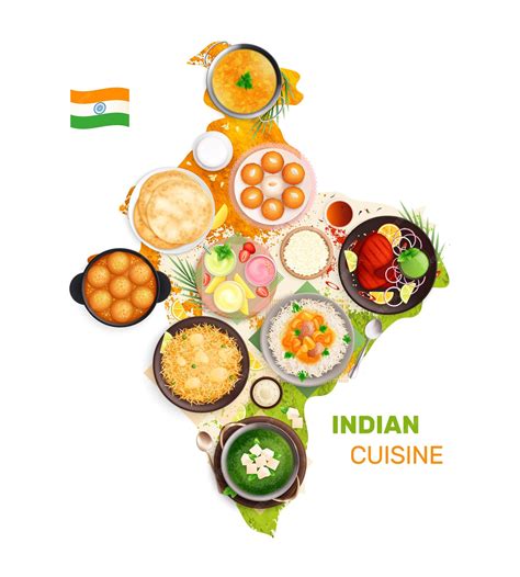 Premium Vector Traditional Cuisine Map Realistic Composition With
