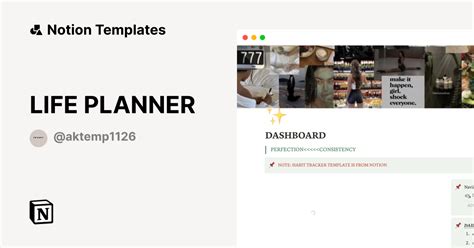 LIFE PLANNER Template By Productivity Temp Notion Marketplace