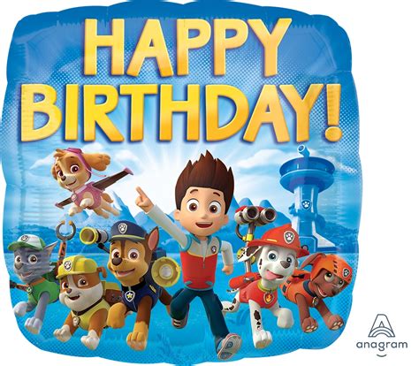 Paw Patrol Happy Birthday 3018001 Funnyballoonsusa
