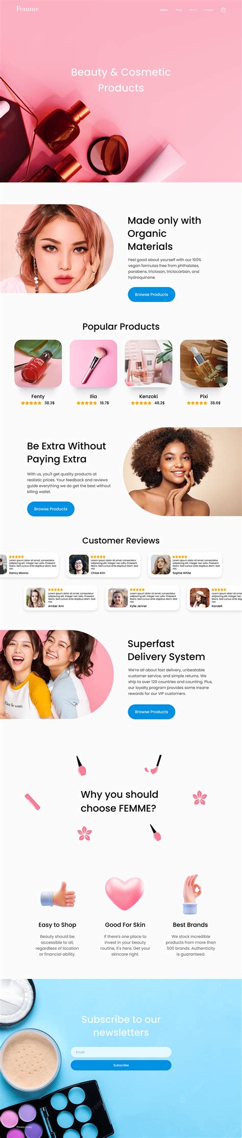 Cosmetic Website Ui And Ux Design On Behance