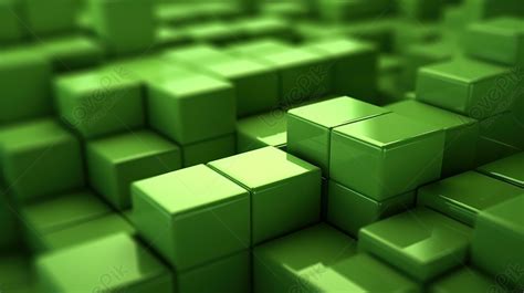 다양한 녹색 음영의 3d 기하학적 블록이 있는 생생한 녹색 배경 3d 배경 기하학 배경 기하학적 블록 배경 이미지 Hd 3d 기하학 기하학적 블록 배경 사진 무료