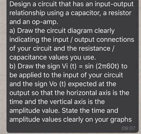 Solved Design A Circuit That Has An Input Output Chegg