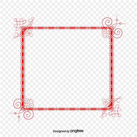 Simple Frame Border Vector Hd PNG Images Simple Red Border Border Vector Wireframes Material