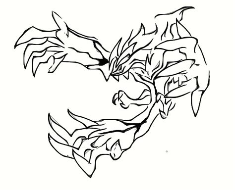 Pokemon Yveltal Coloring Pages Sketch Coloring Page